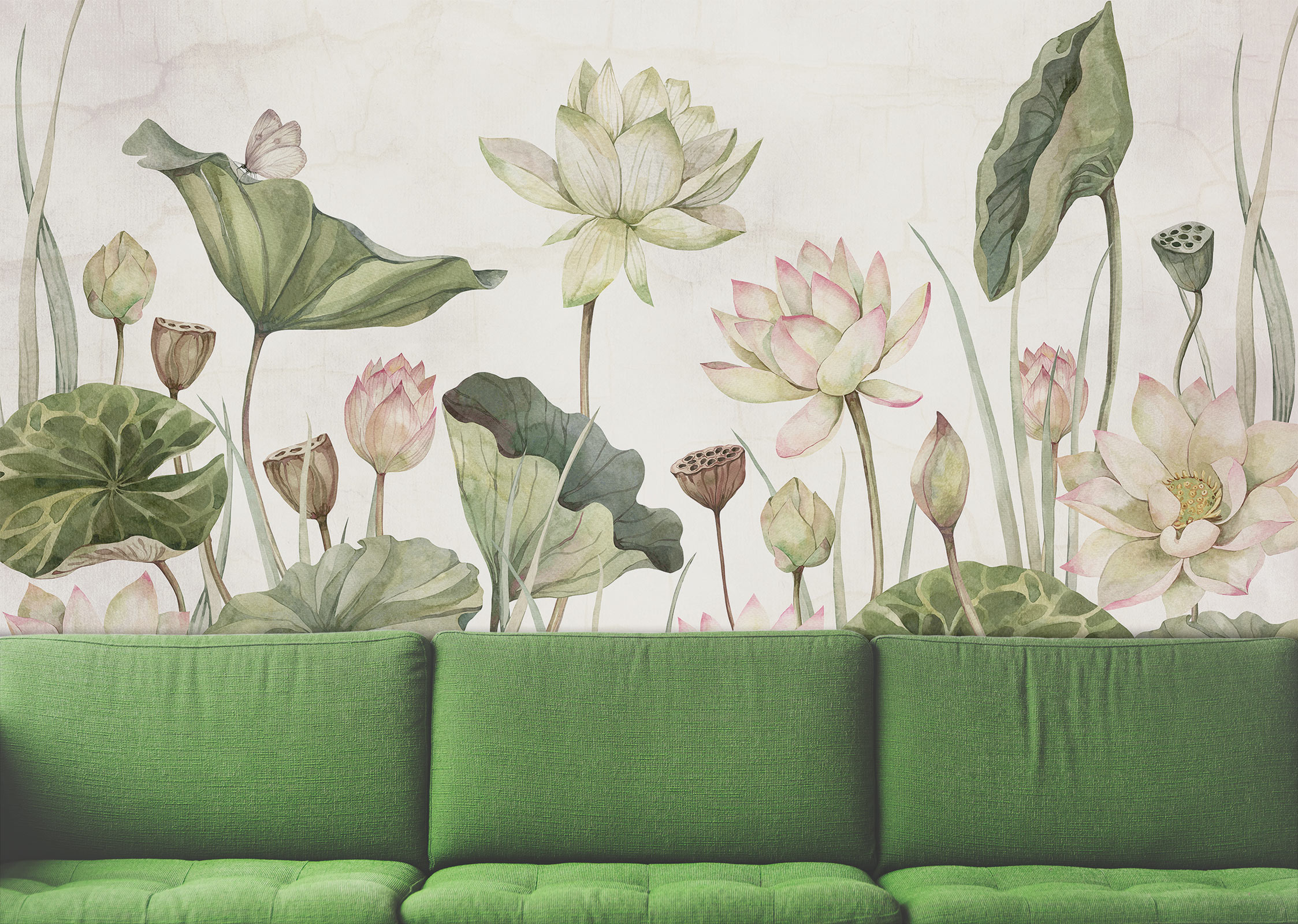 Wall decor ideas & colors for summer. Trending murals, wallpapers